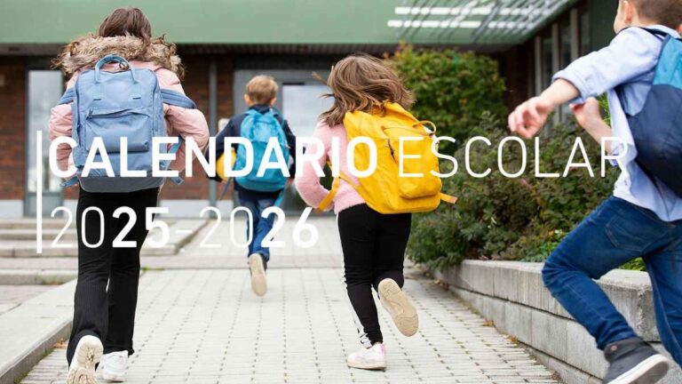 Calendario escolar 2025-2026 con fechas de inicio de curso, vacaciones ...